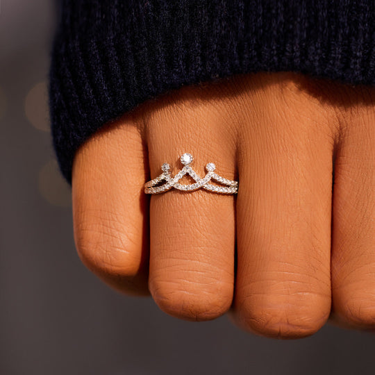 For Daughter Minimalist Crown Ring S925 – T-spaces.com